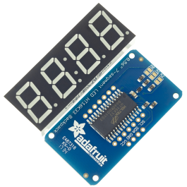 Tandy - Adafruit 0.56" 4-Digit 7-Segment Display w/I2C Backpack - Red