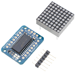 Tandy - Adafruit Mini 8x8 LED Matrix w/I2C Backpack - Blue