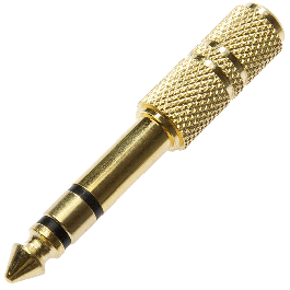Tandy - Gold-Plated Stereo Jack Adaptor 3.5 to 6.35mm